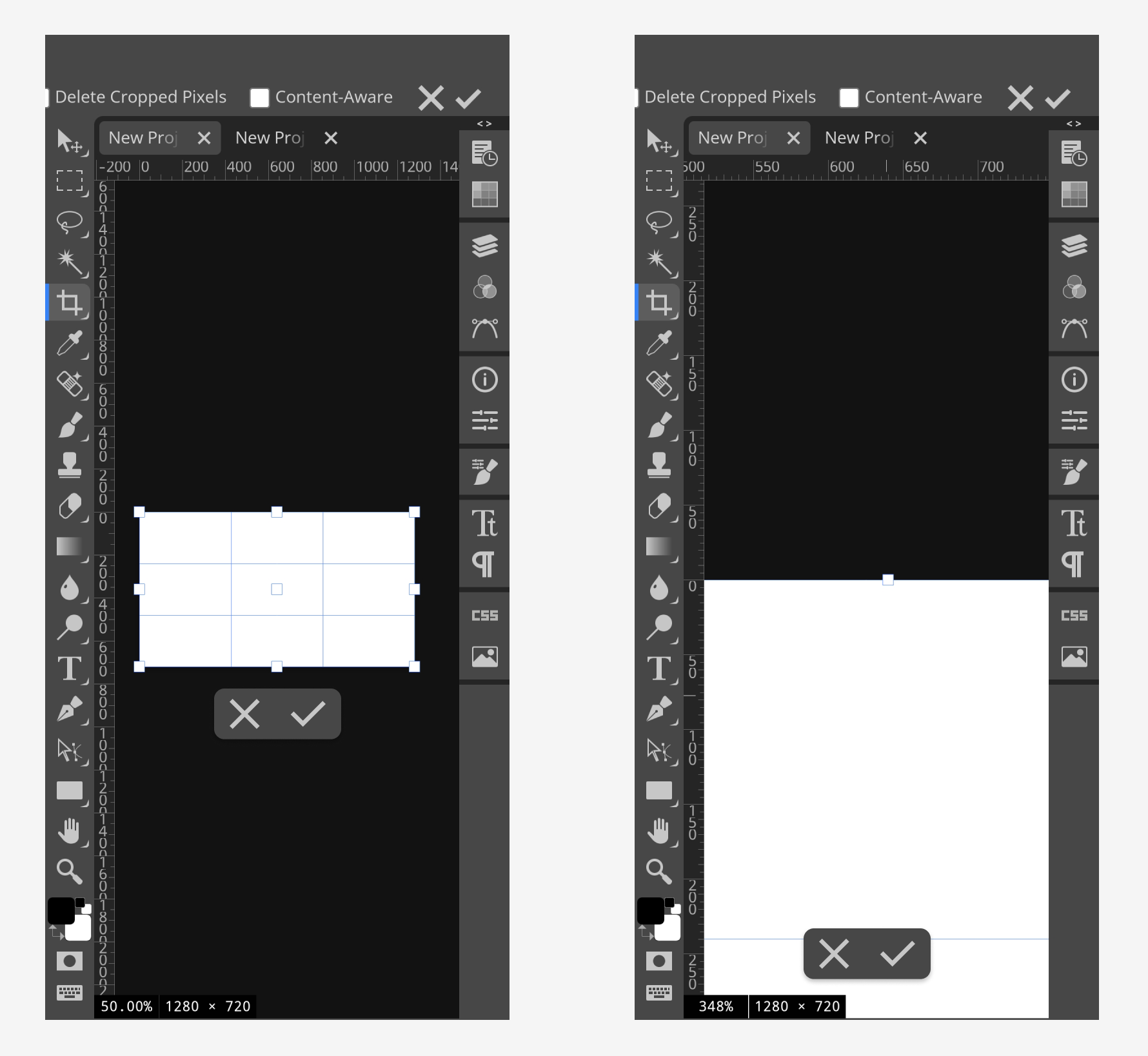 Floating buttons for confirm and cancel · Issue #5334 · photopea/photopea · GitHub