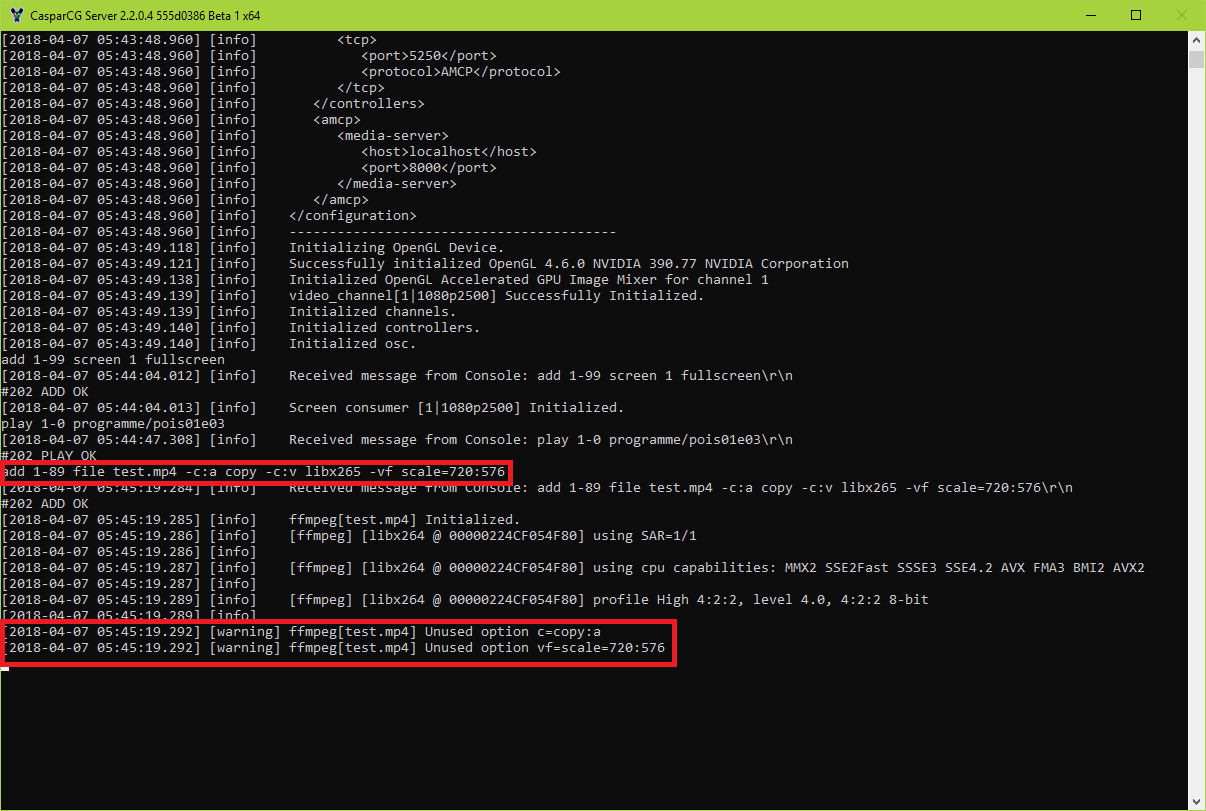 FFMPEG Consumer - Unused Options · Issue #959 · CasparCG/server · GitHub