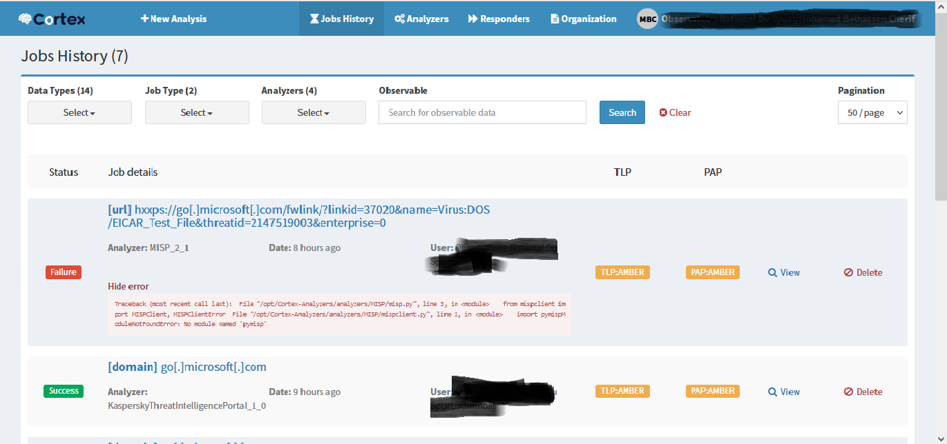 [bug] Error Misp Analayser In Cortex · Issue 1206 · Thehive Project Cortex Analyzers · Github