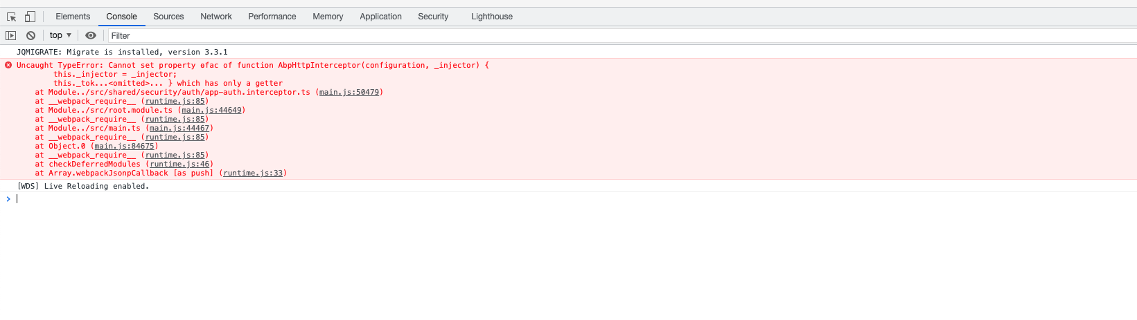 Cannot set property ɵfac of function AbpHttpInterceptor(configuration, _injector) · Issue #6261 ...