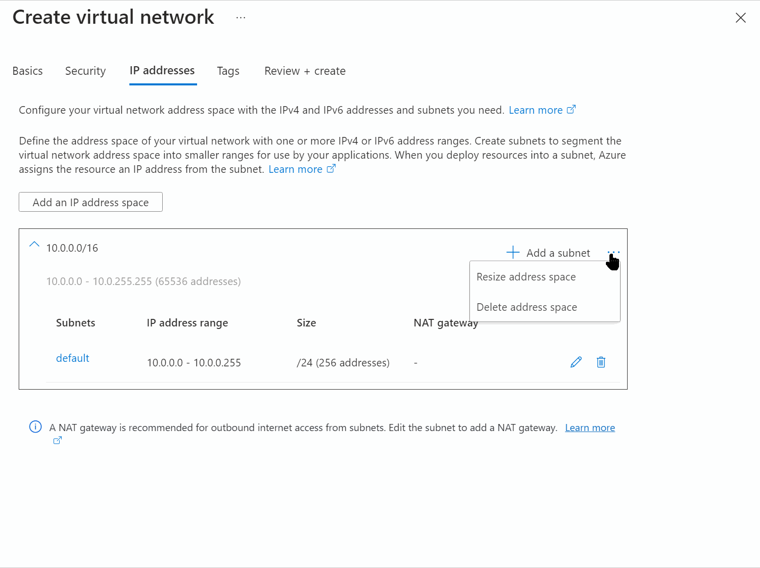 Lab 04 - Virtual networking (IP address UX) · Issue #687 · MicrosoftLearning/AZ-104 ...