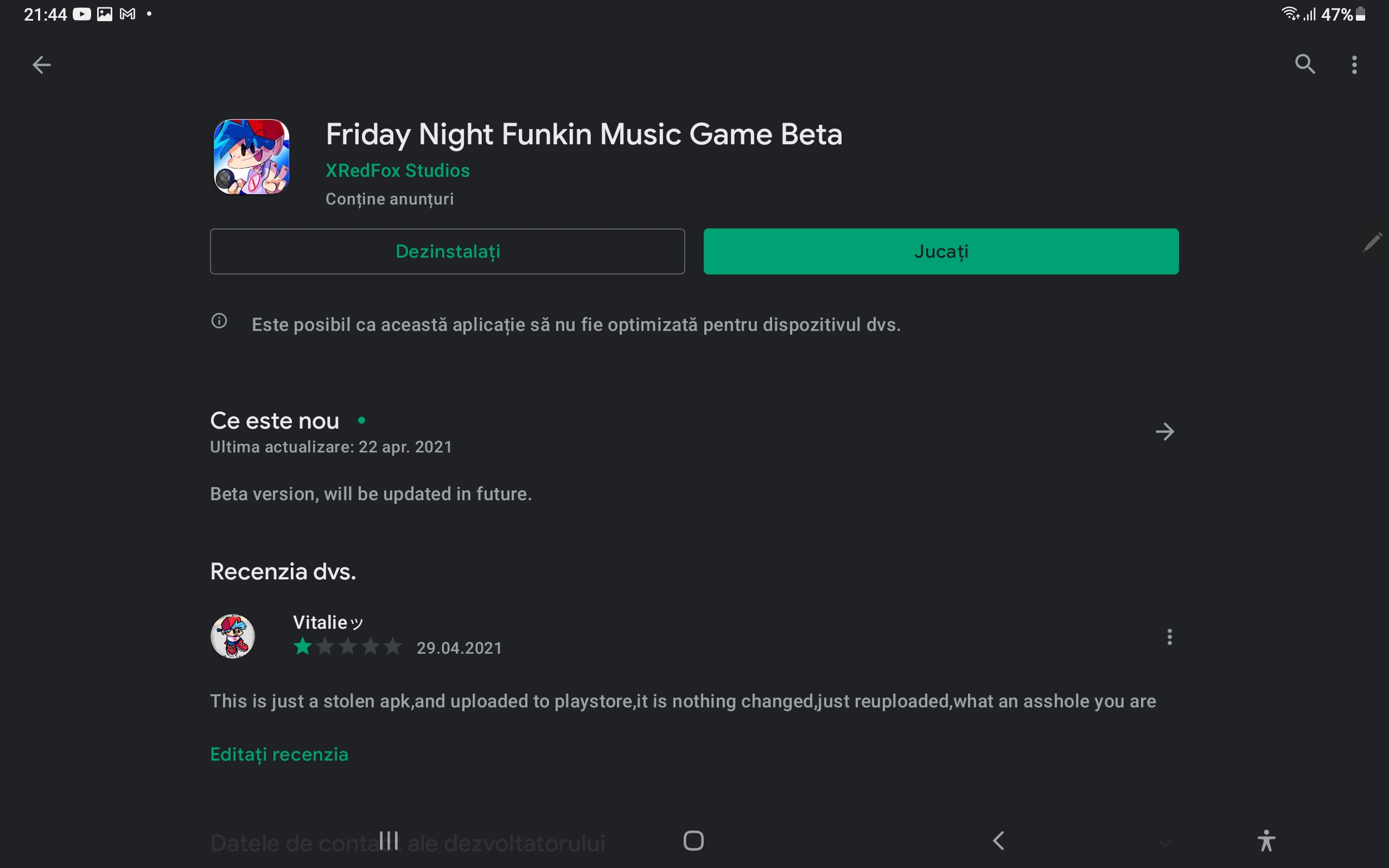 Stolen port into play store · Issue #553 · luckydog7/Funkin-android · GitHub