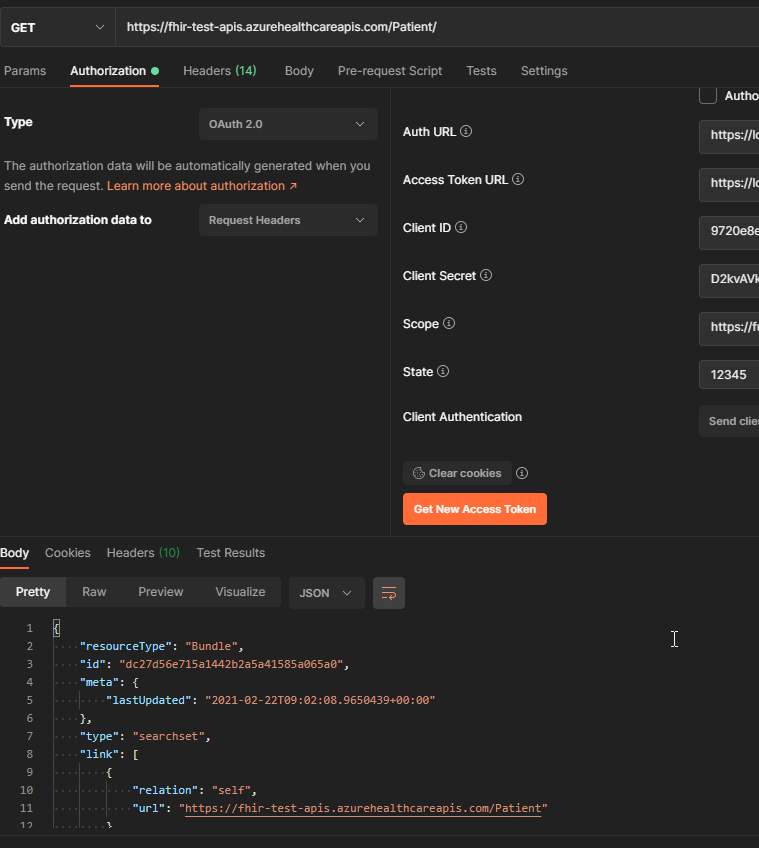 Azure FHIR Proxy - cannot access through Postman · Issue #70864 · MicrosoftDocs/azure-docs · GitHub