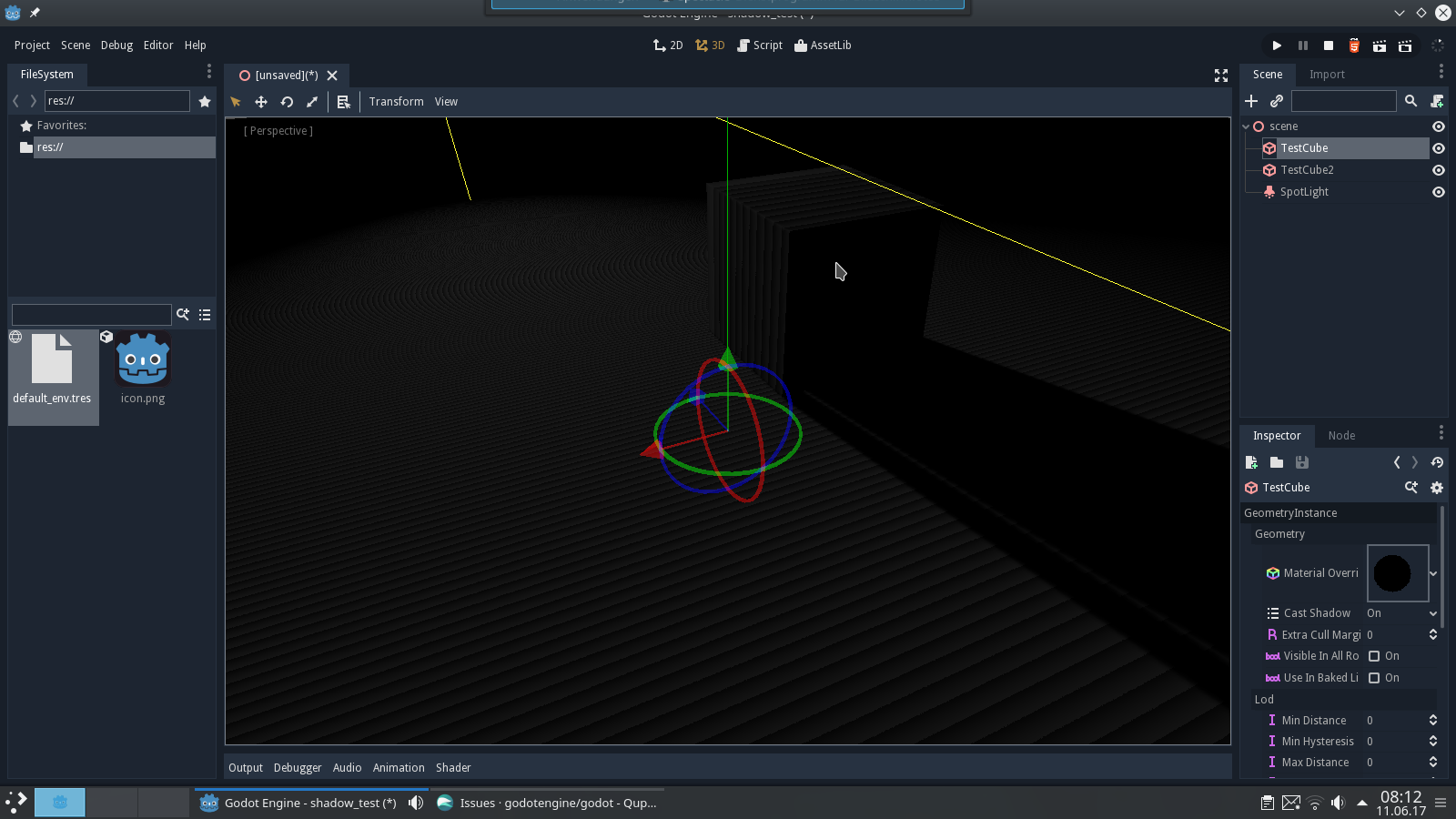strange shadow glitches/artifacts when using spotlight · Issue #9120 · godotengine/godot · GitHub