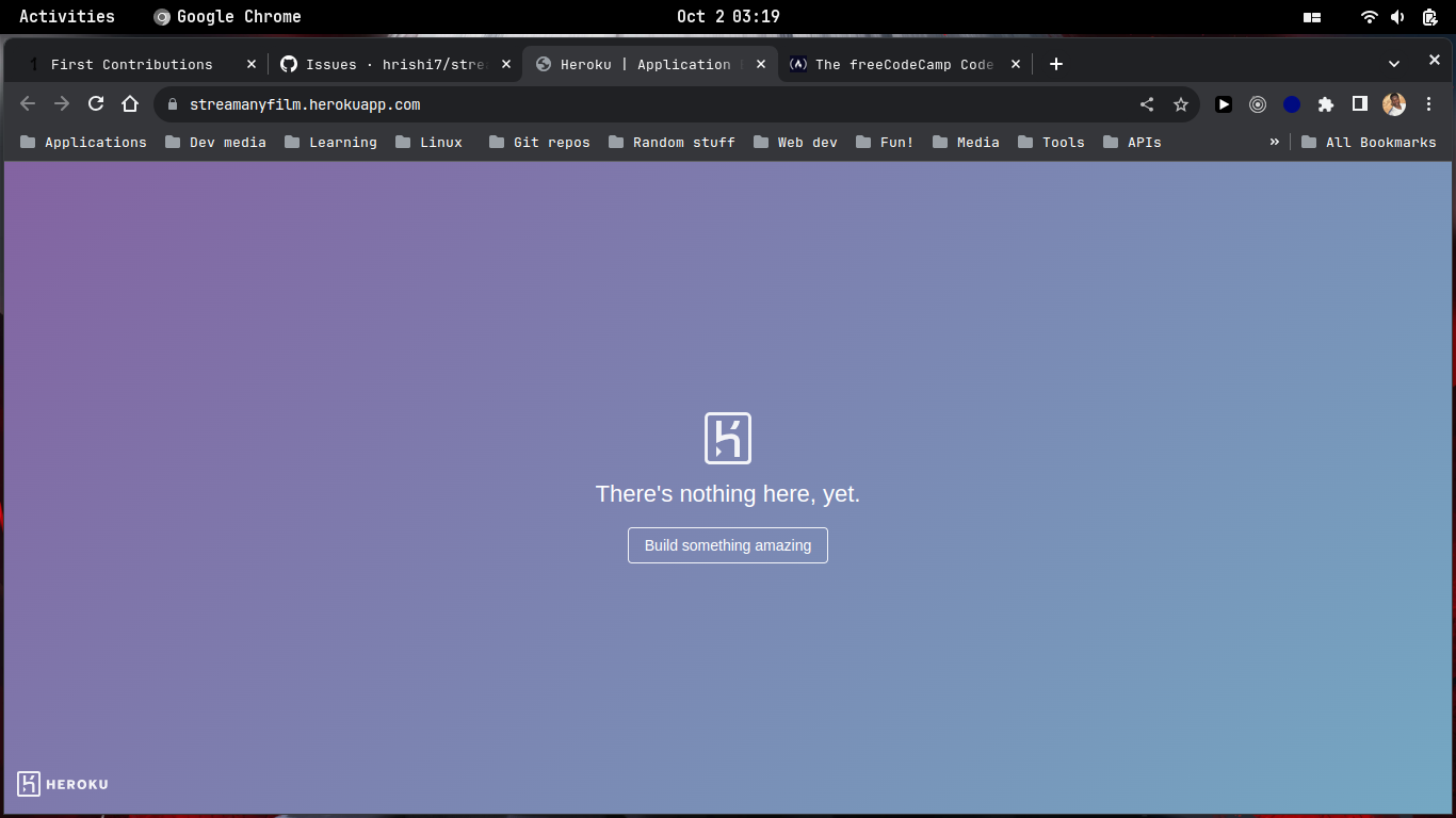 Website Link On Github Not Working · Issue 58 · Hrishi7streamit · Github