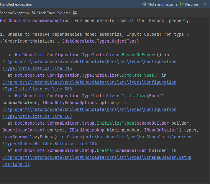HotChocolate.SchemaException when add remote schema with UploadType · Issue #3760 · ChilliCream ...
