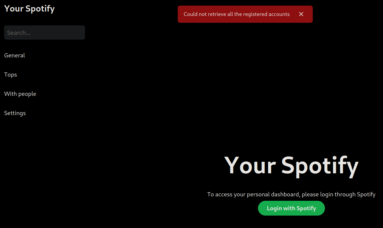 Error message: Could not retrieve all the registered accounts (/accounts returns 401) · Issue ...