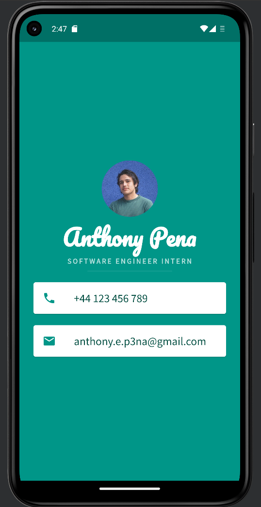 GitHub - anthonypena97/mi-card: Flutter Business Card App