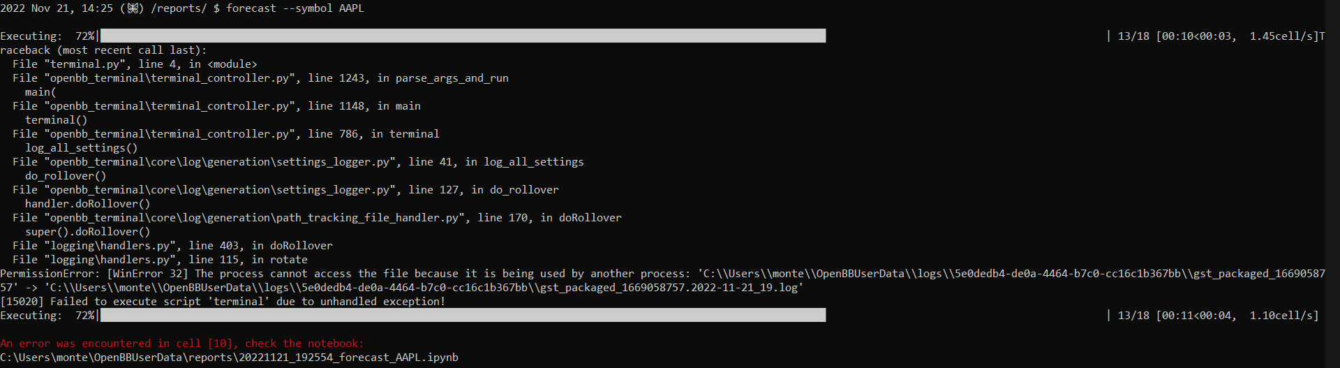 [Bug] Forecast report not working with installer · Issue #3504 · OpenBB-finance/OpenBB · GitHub
