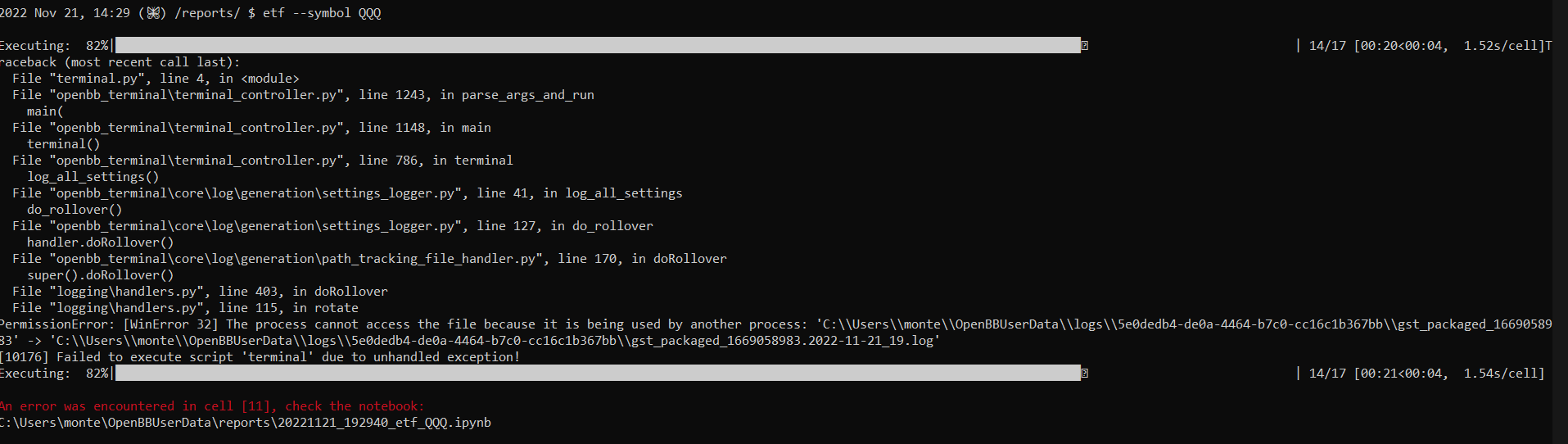 [Bug] Etf report not working with installer · Issue #3505 · OpenBB-finance/OpenBB · GitHub