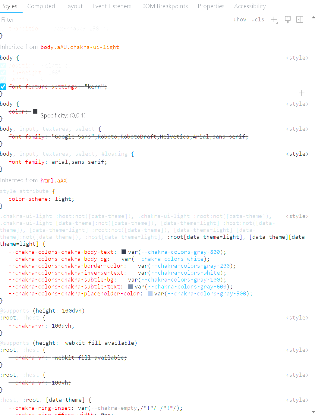 Global styles, resetCSS, resetScope and cssVarsRoot - Adding styles outside of my component ...