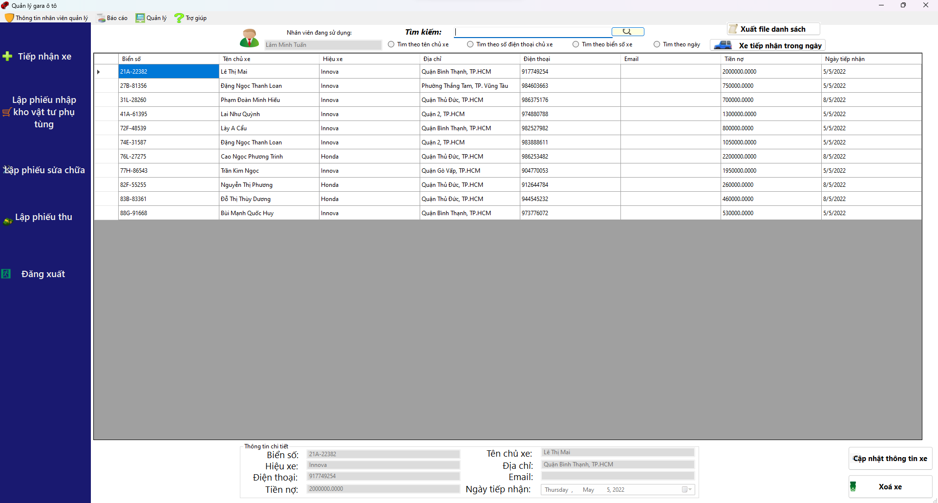 GitHub - ITainment-UIT-04/Garage_Management_Csharp: Phần mềm quản lý gara ô tô