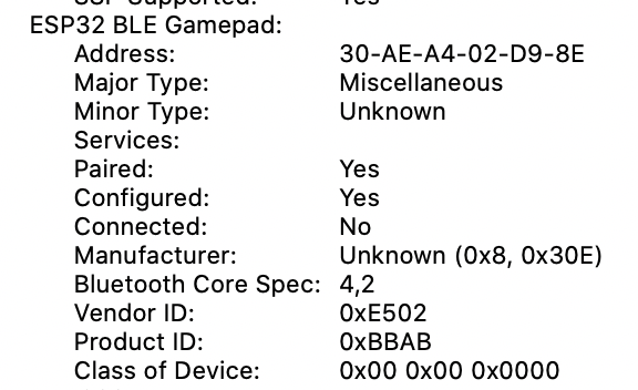 [Feature Request] Serial and Firmware version field · Issue #48 · lemmingDev/ESP32-BLE-Gamepad ...