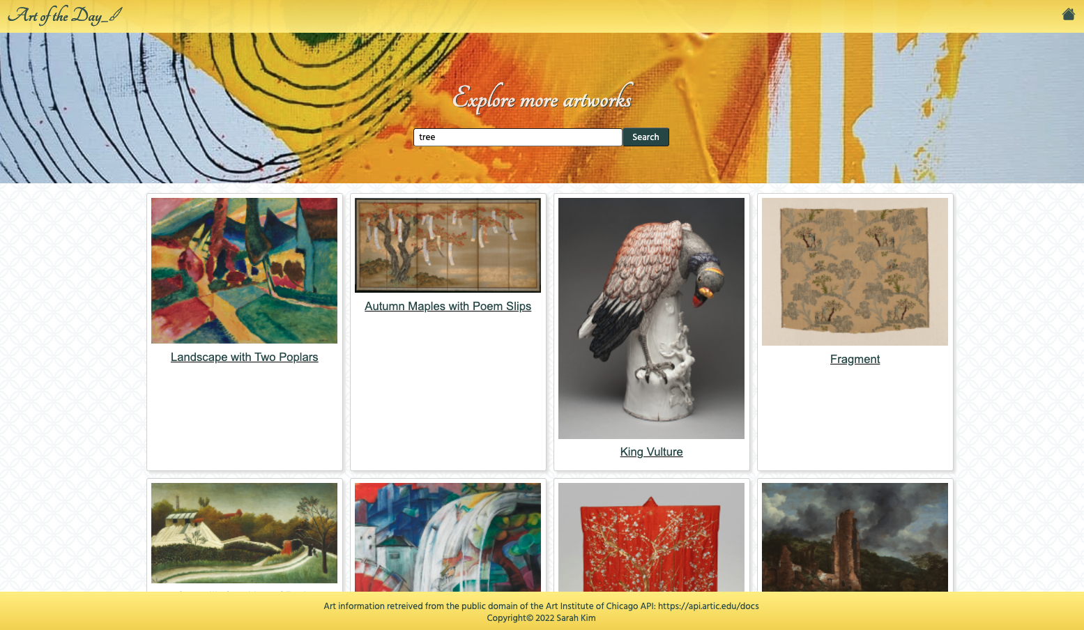 GitHub - SKim0523/Project-3-Art-of-the-Day: React Frontend Project