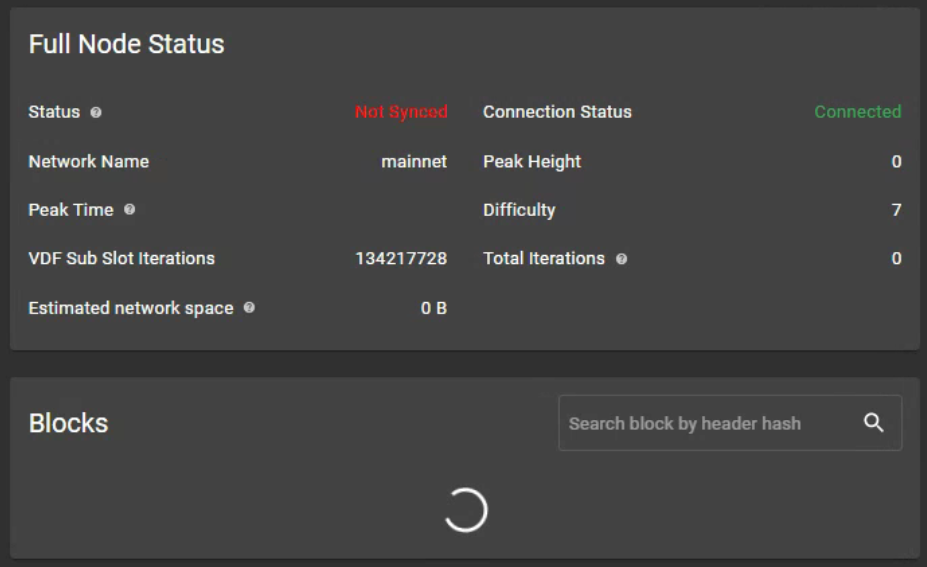 [BUG] Full Node Status in GUI stay Not Synced, possibly after reconfiguring the network · Issue ...