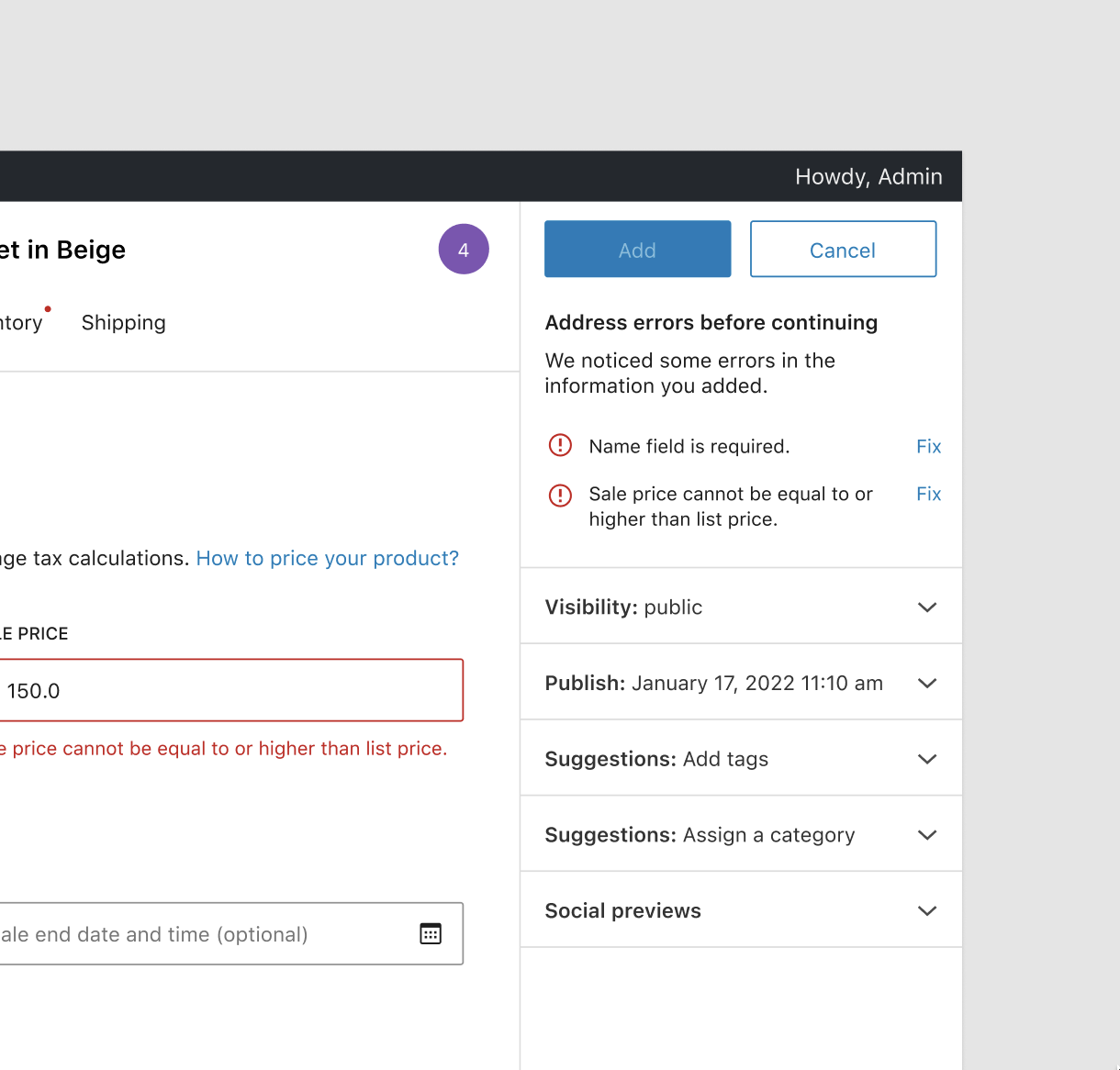 Product Block Editor: Fix validation behavior · Issue #37984 ...