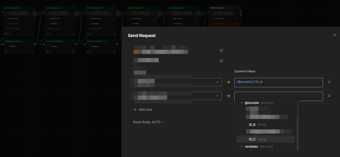 Cant Select Different Durables For The Same Input From Two Different Streams · Postmanlabs