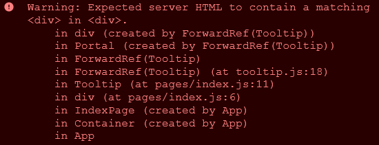 Warning message outputted while using tooltip with nextjs · Issue #656 ...