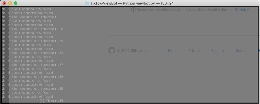 Not working on MacOS · Issue #11 · xtekky/TikTok-ViewBot · GitHub
