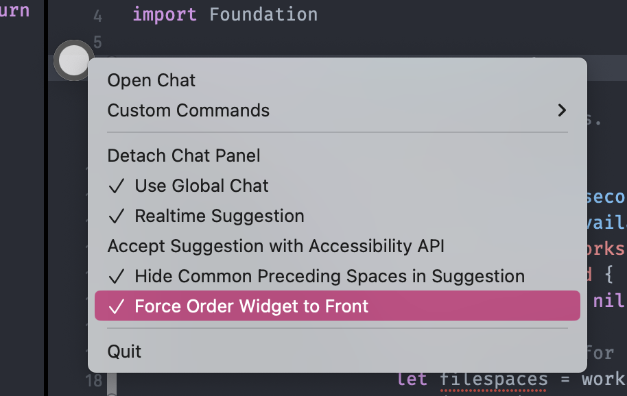 Issue With Github Copilot Account · Issue 159 · Intitni Copilotforxcode · Github