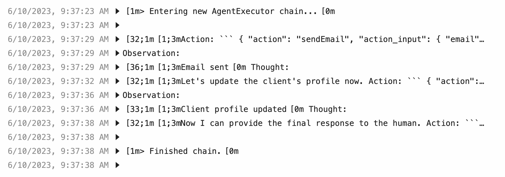 STRUCTURED_CHAT_ZERO_SHOT_REACT_DESCRIPTION with gpt-4 doesn't follow through the tasks, while ...