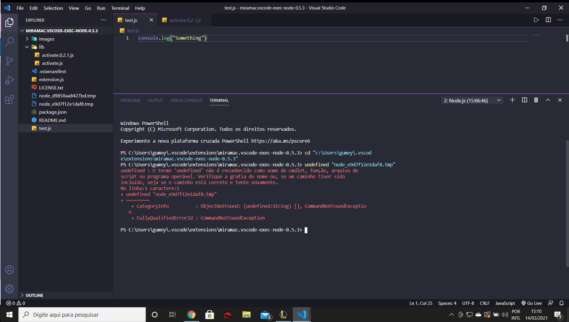 Running The Contributed Command Extensionmiramacnodeexec Failed