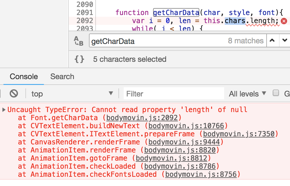 Missing character from exported character list · Issue #1024 · airbnb/lottie-web · GitHub