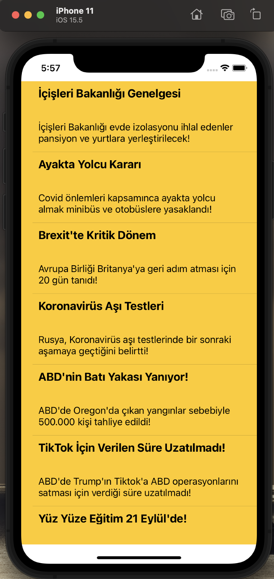 GitHub - sametbakmaz/HaberProjesiSwiftApi: Web Api kullanarak MVVM mimarisi ile Haberler Uygulaması
