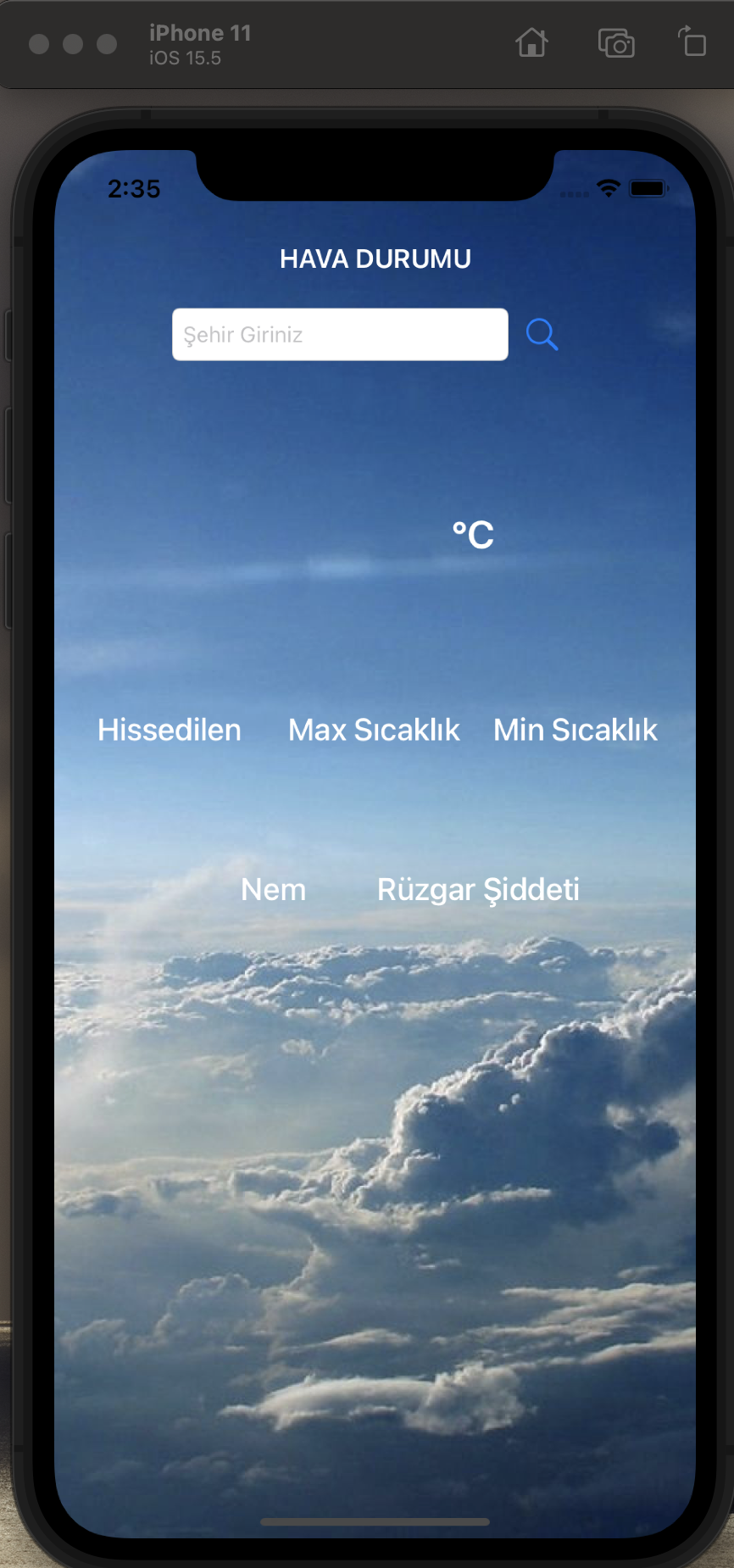 GitHub - sametbakmaz/WeatherApp: openweather apisi ile hava durumu uygulaması