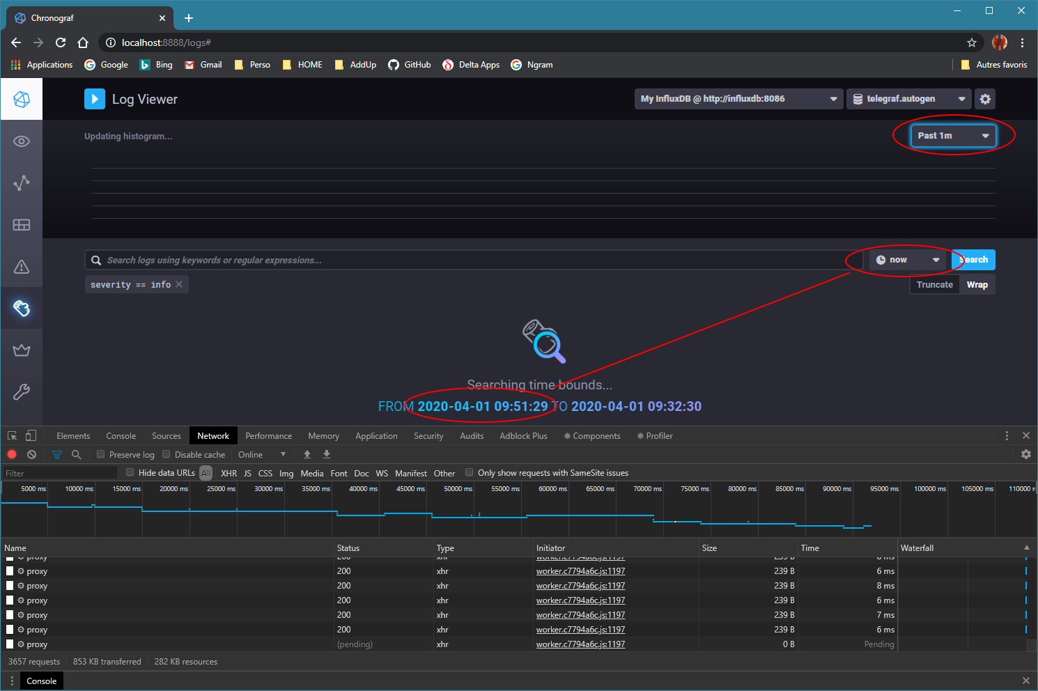 Slow refreshes in Log Viewer · Issue #5434 · influxdata/chronograf · GitHub