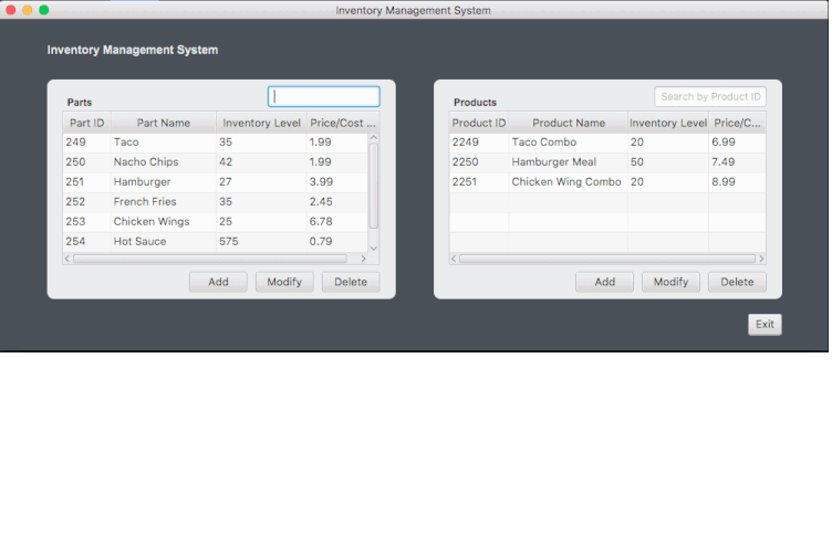 GitHub - chal349/Inventory-Management-System: CRUD application for ...