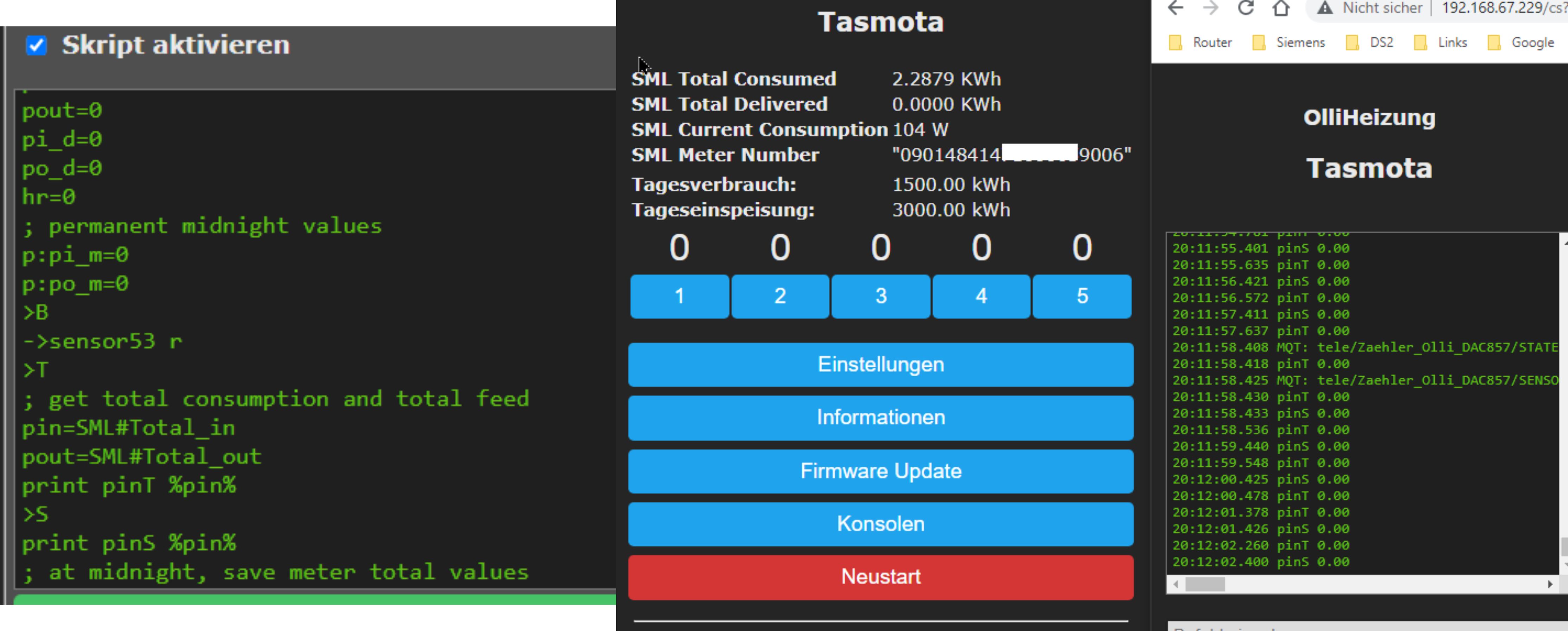 Want to transfer a value of a smart meter to a var using it later within the script · arendst ...