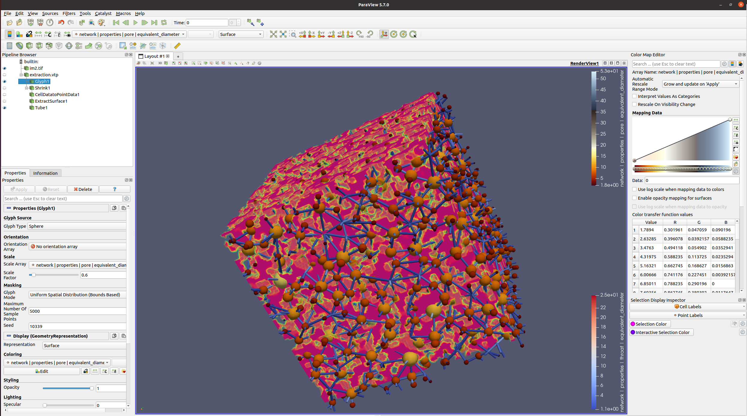 Overlaying images and pore network in Paraview · PMEAL OpenPNM · Discussion #2765 · GitHub