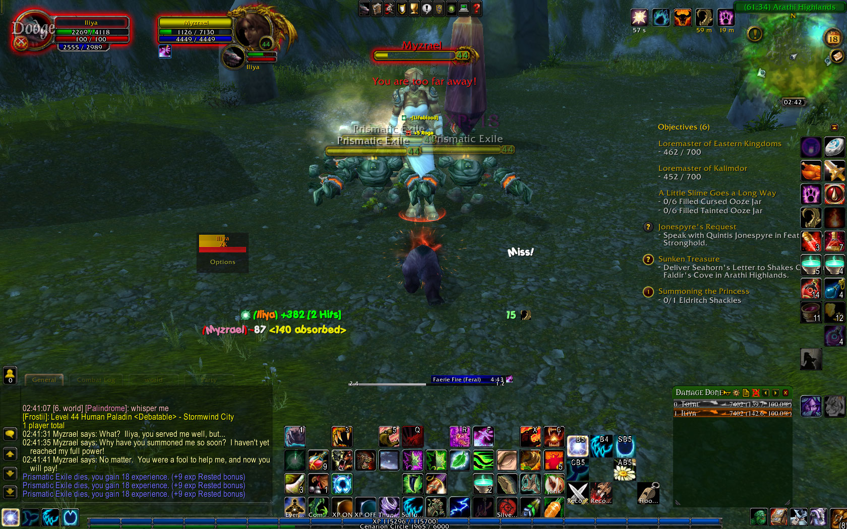 [Arathi Highlands][Quest: Summoning the Princess ID: 656] Myzrael's Prismatic Exiles · Issue ...