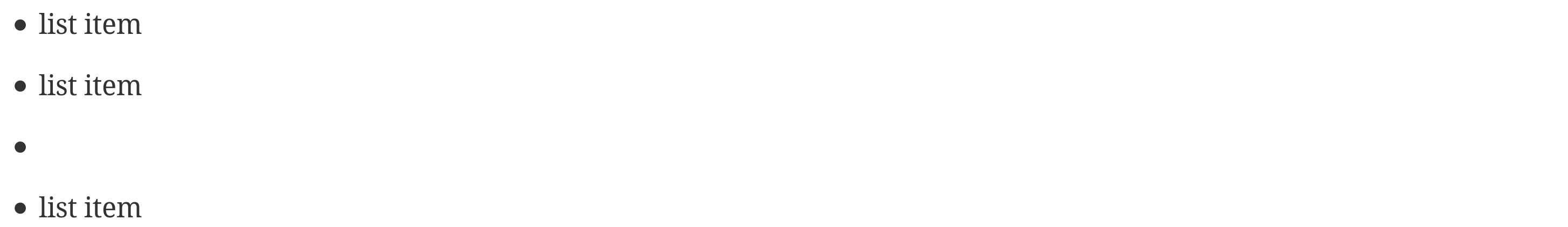 An empty list item gets collapsed in HTML output · Issue #4184 ...