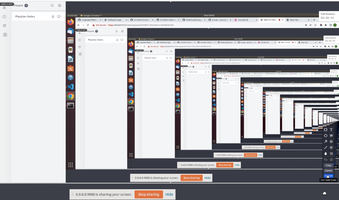 Content share tile is displaying for the same user who is sharing screen · Issue #805 · aws ...