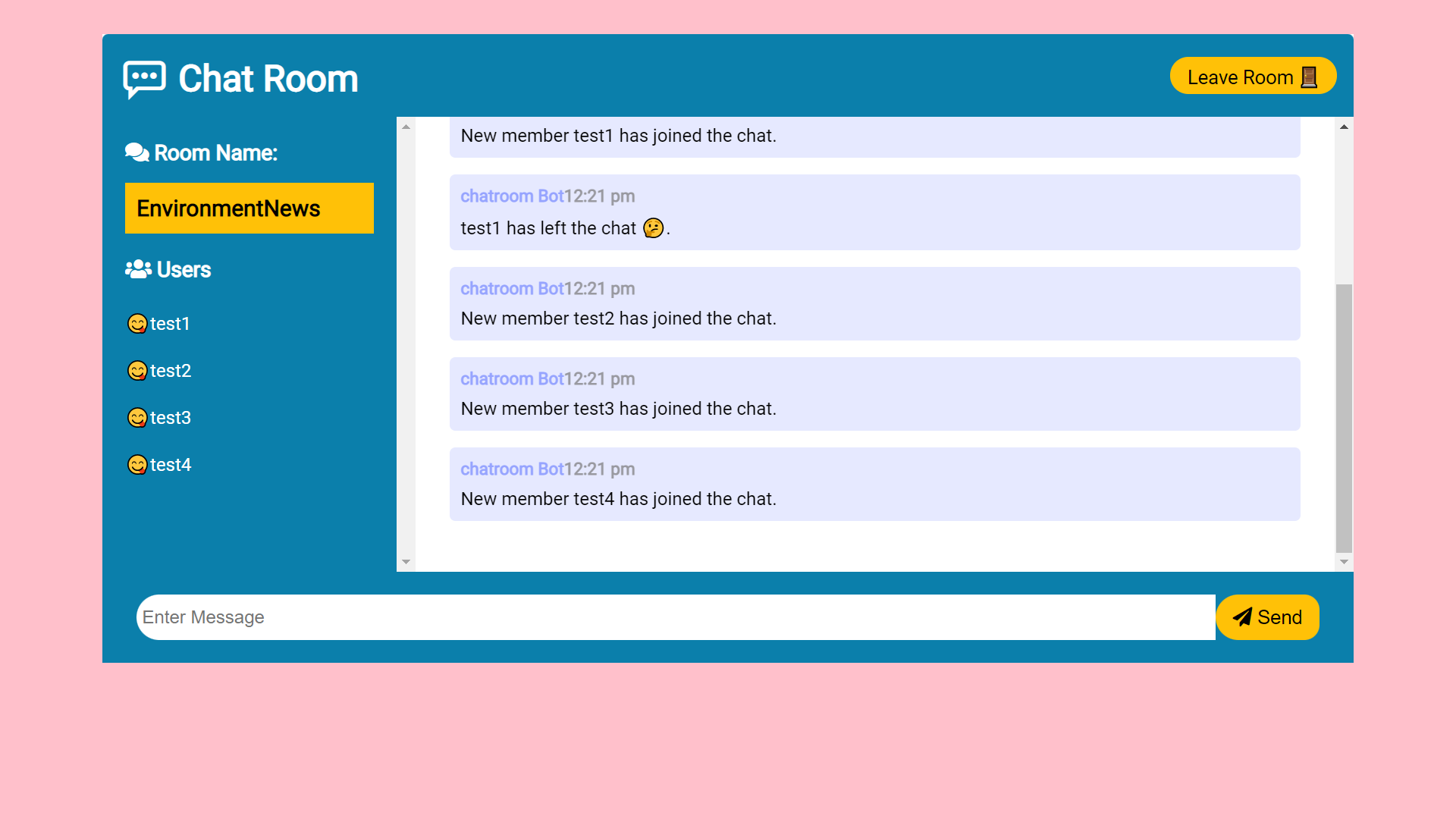 GitHub - priyajoshipj/ChatRoom
