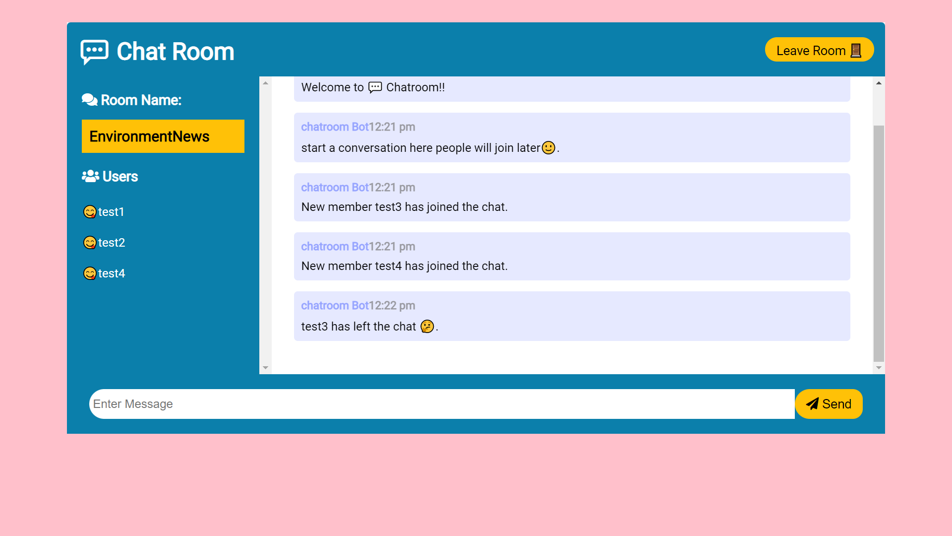 GitHub - priyajoshipj/ChatRoom