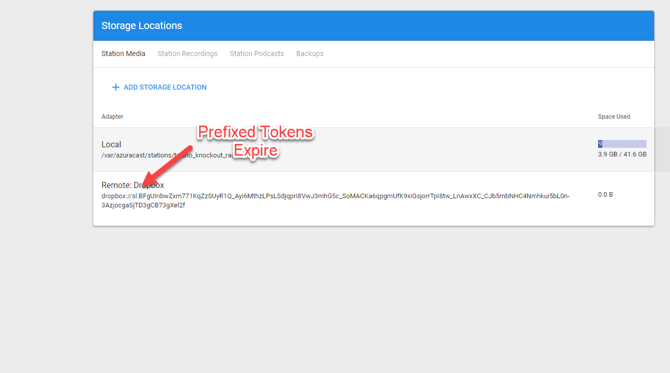 Switch to OAuth for Dropbox tokens due to forced expiration of tokens · Issue #5316 · AzuraCast ...