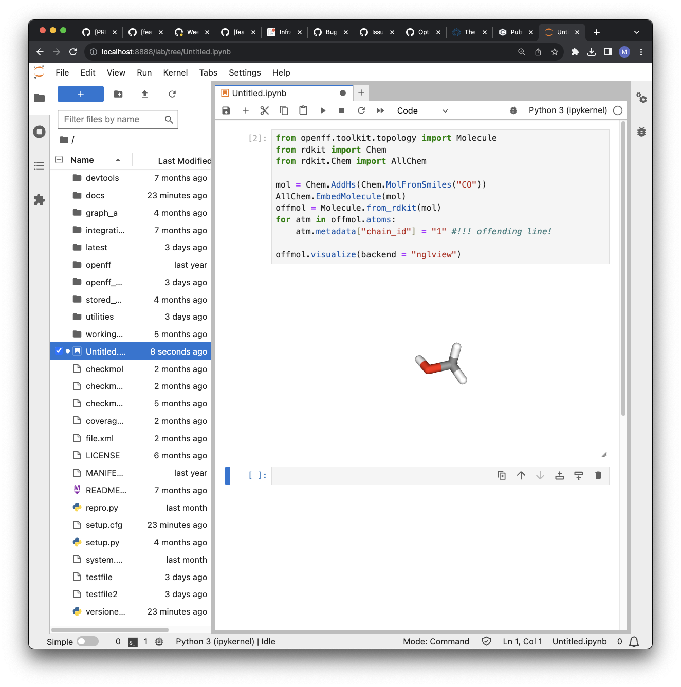 Bug in MoleculeNGLViewTrajectory? · Issue #1771 · openforcefield/openff-toolkit · GitHub