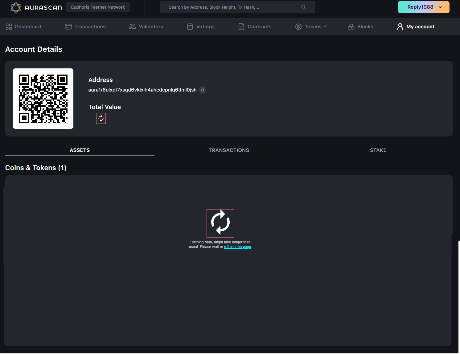 [Aurascan] My account loading process UX enhancement · Issue #1165 · aura-nw/aurascan · GitHub