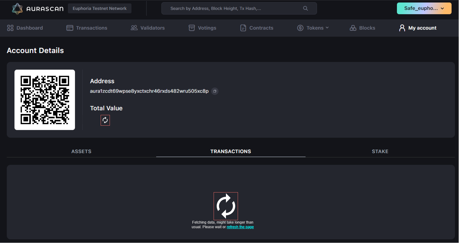 [Aurascan] My account loading process UX enhancement · Issue #1165 · aura-nw/aurascan · GitHub