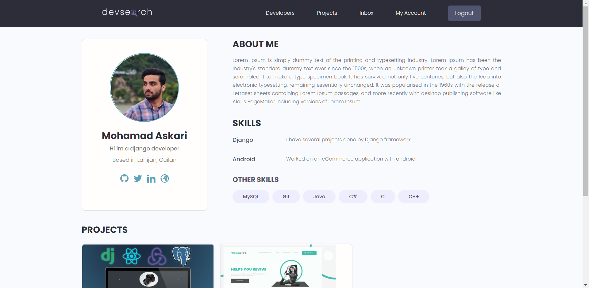 GitHub - MohamadAskari/Django-DevSearch