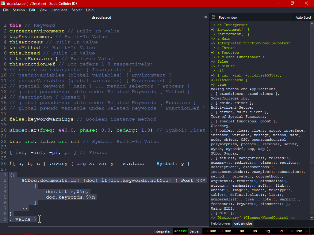 SCIDE Syntax Highlighting (screenshot/overview) · Issue #5551 · supercollider/supercollider · GitHub