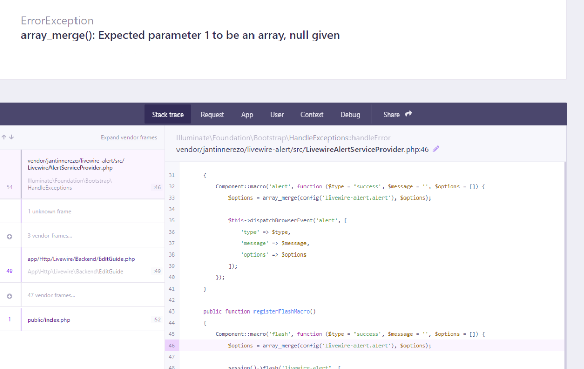 Flash issue · Issue #28 · jantinnerezo/livewire-alert · GitHub