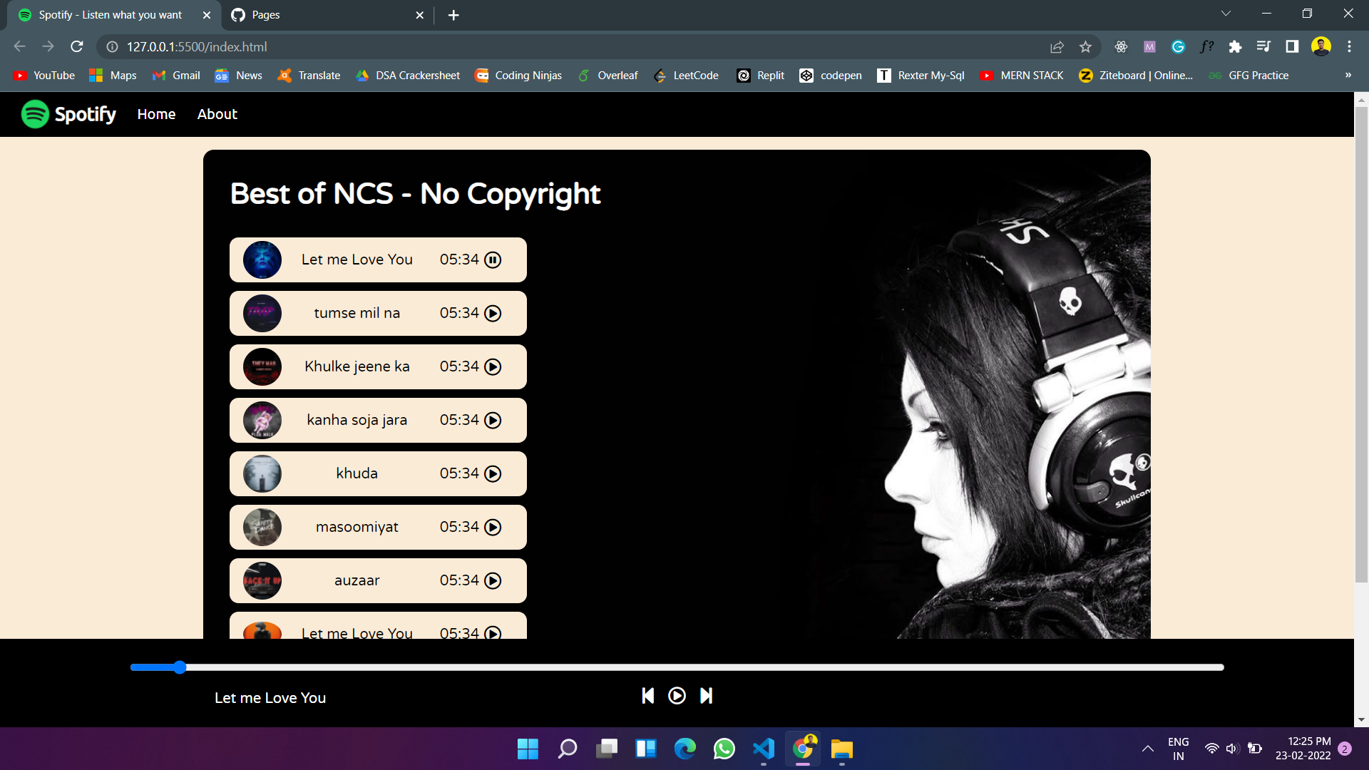 GitHub - Rishabh-jain-21/Spotify-Simple-Clone: Created using html, css and js only