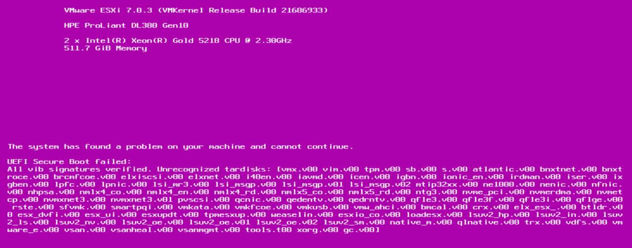 Purple screen on ESXi · Issue #70 · VFrontDe-Org/ESXi-Customizer-PS · GitHub