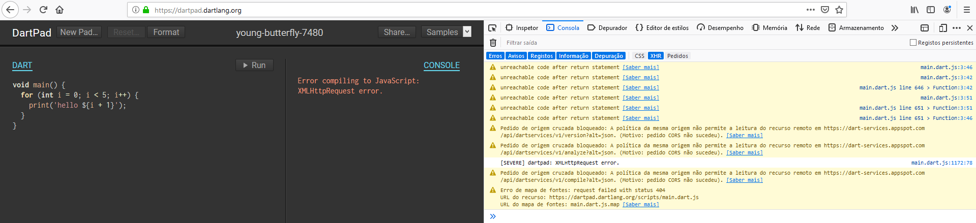 Default Sample Not Compile · Issue 1140 · Dart Lang Dart Pad · Github