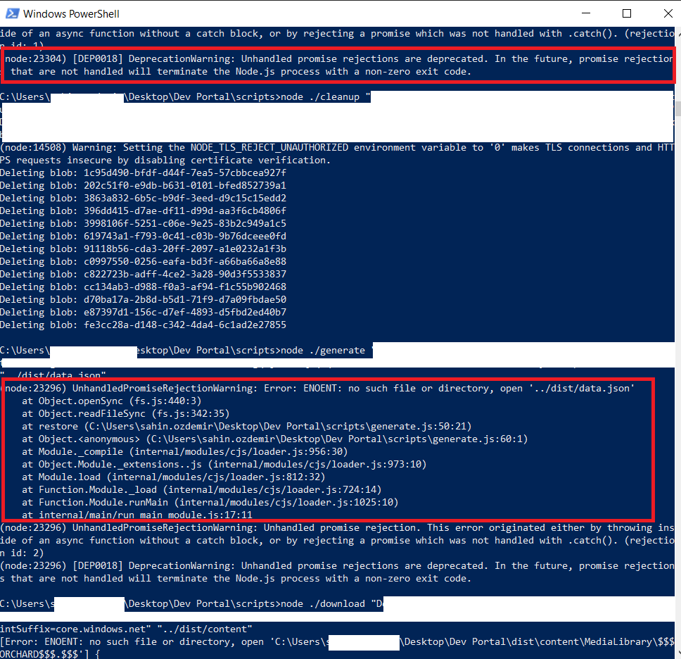 Running Migratebat Gives Errors · Issue 315 · Azureapi Management Developer Portal · Github