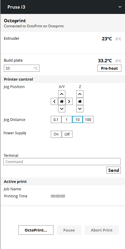 More printer controls · Issue #72 · fieldOfView/Cura-OctoPrintPlugin · GitHub